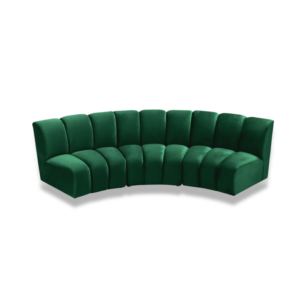 Emerald Green Infinity Sectional Sofa - Rentalry